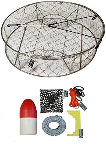 Stainless Steel Crab Trap with Zinc Anode & Accessory Kit (100' Lead ...