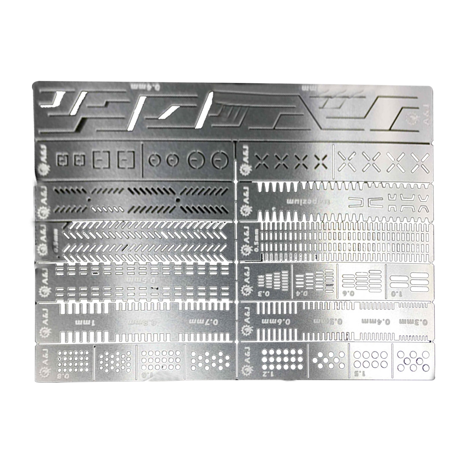 Stainless Steel Craft Tool Set for Gundam Models Engraved Line Rulers ...