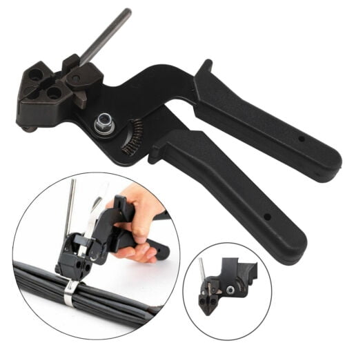 Stainless Steel Crimper Tensioner Cutter Tool Metal Cable Tie Fasten ...