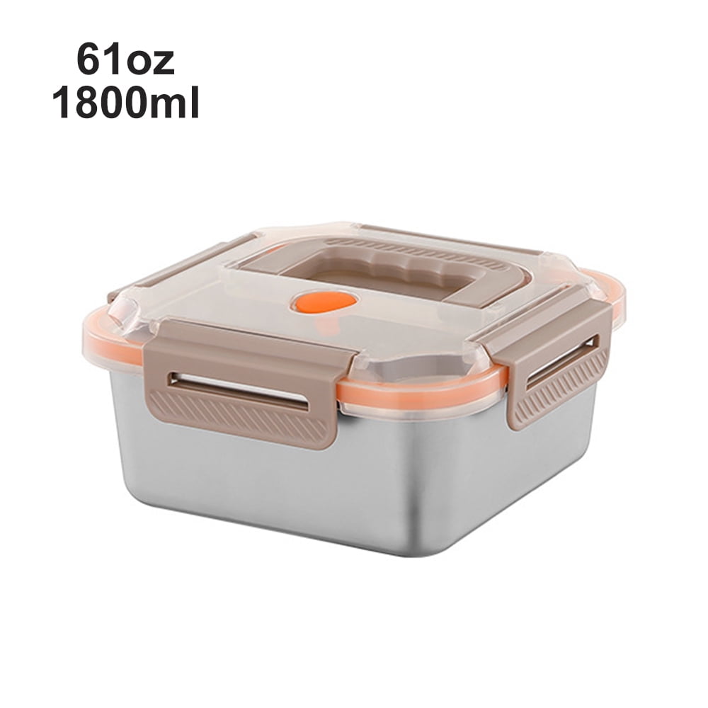 Stainless Steel Crisper Metal Freezer Bin Stackable Food Containers ...