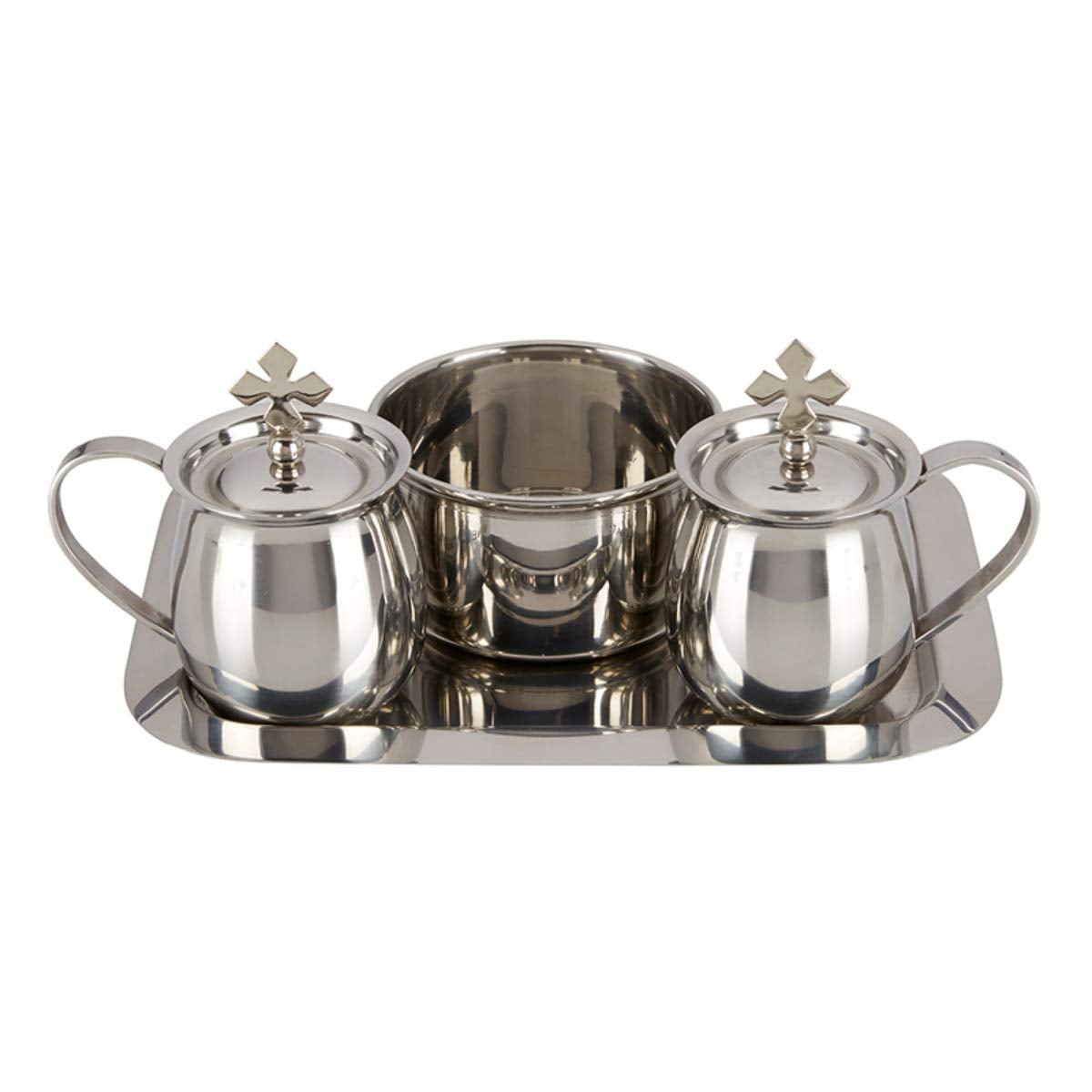 Stainless Steel Cruet Set with Tray and Bowl - Walmart.com