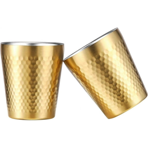 Stainless Steel Cups 2 Packs 10oz/300ml Stackable Double Wall Insulated ...