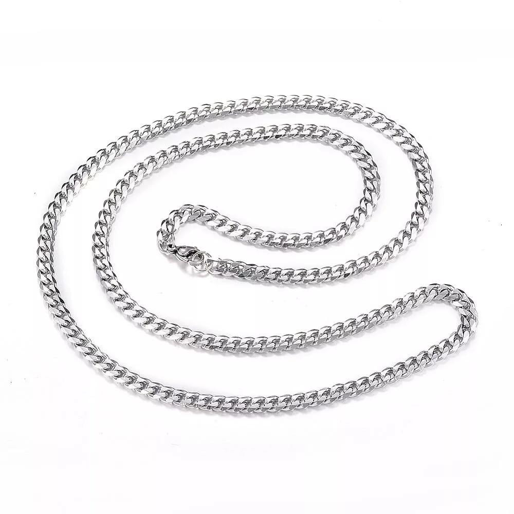 Stainless Steel Curb Chain Necklace Lobster Clasp 29.5" 5Mm P35 ...