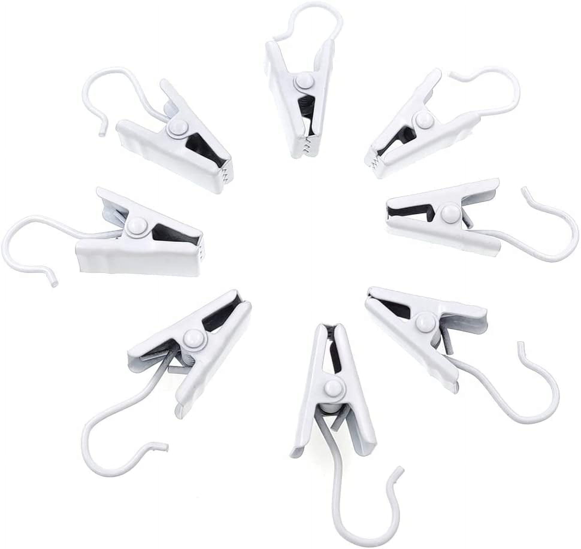 Stainless Steel Curtain Clips - 100 Pack, Hooks for Hanging String ...