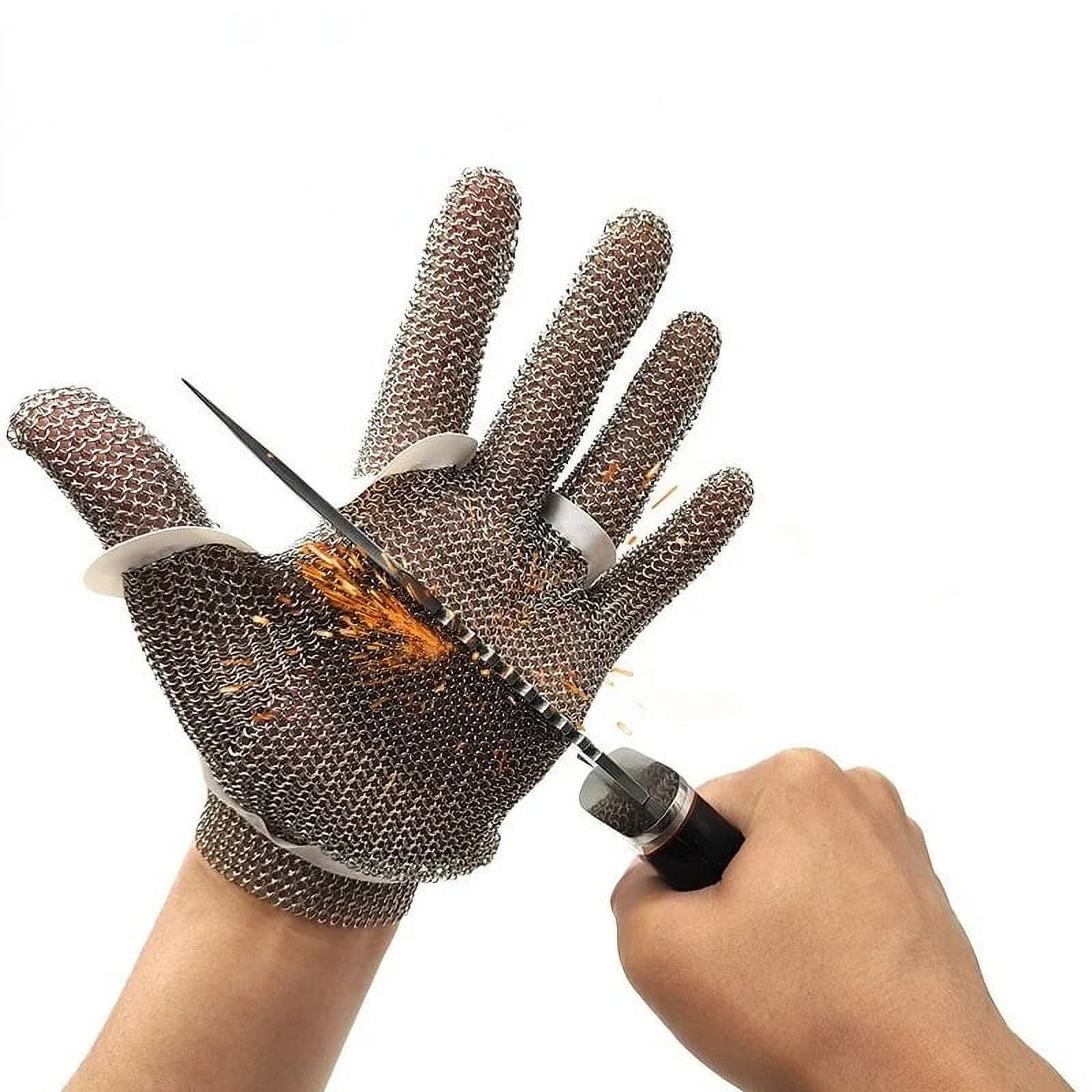 Stainless Steel Cut-resistant Gloves Level 5 Slaughter and Gardening ...