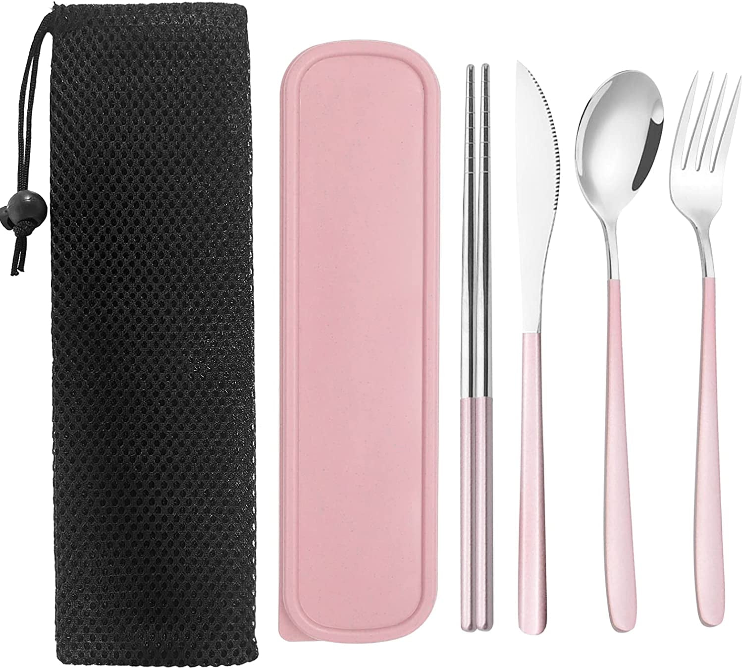 STONCEL Stainless Steel Travel Cutlery Set: Reusable Utensils for ...
