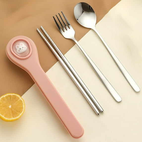 Stainless Steel Cutlery Set, Chopsticks Spoon Fork, Stainless Steel ...