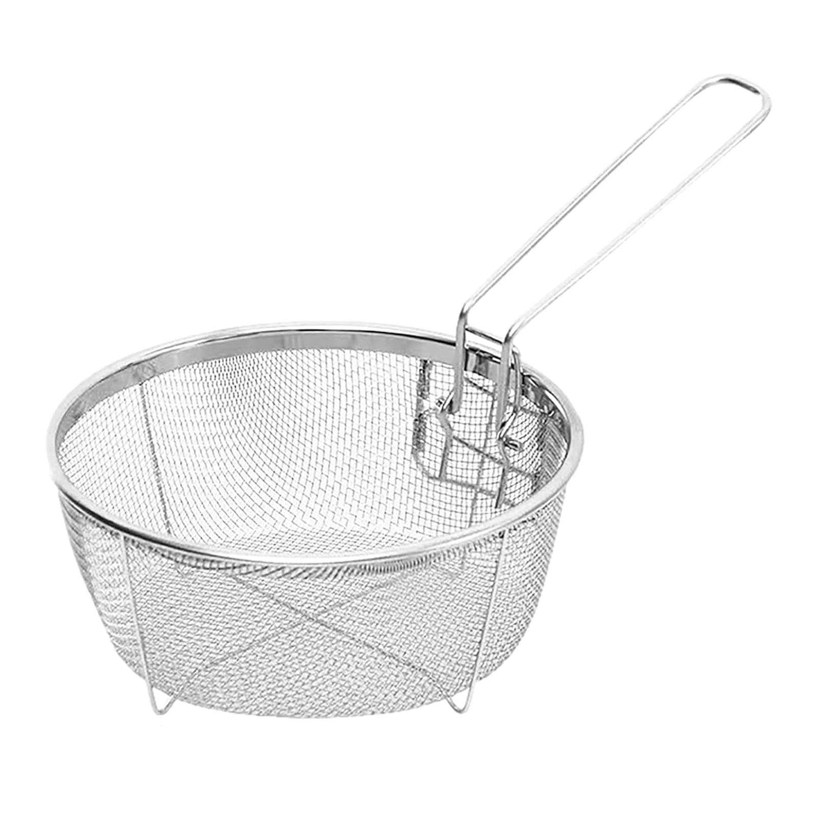 Stainless Steel Deep Frying Basket Round Basket Detachable Handle ...