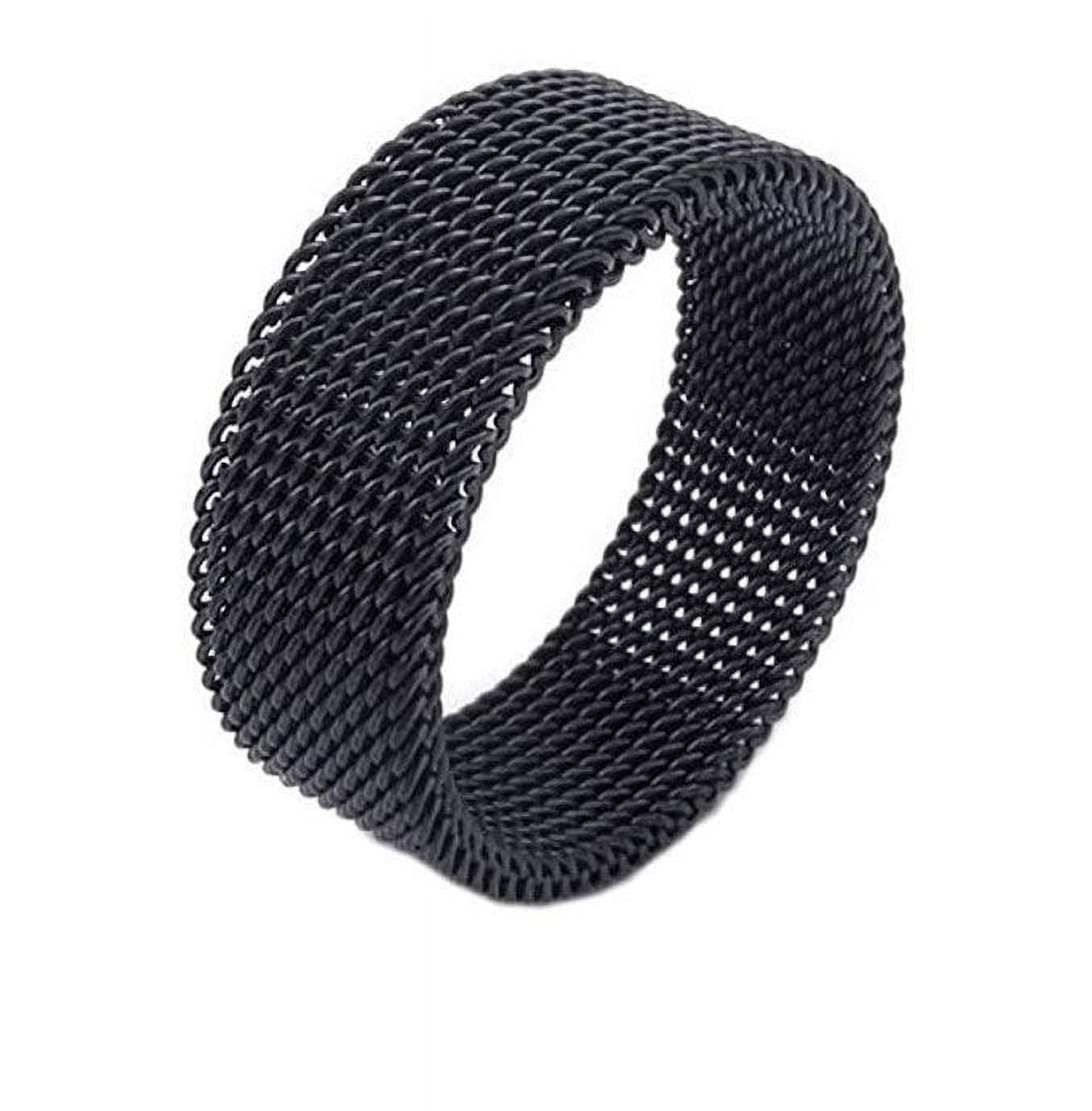 Stainless Steel Mesh Ring 8MM Wide Band for Men and Women Deformed ...
