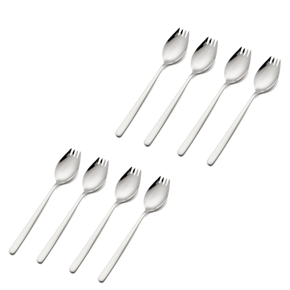 Stainless Steel Dessert Sporks,Silver Metal Spork,Ice Cream Flatware ...