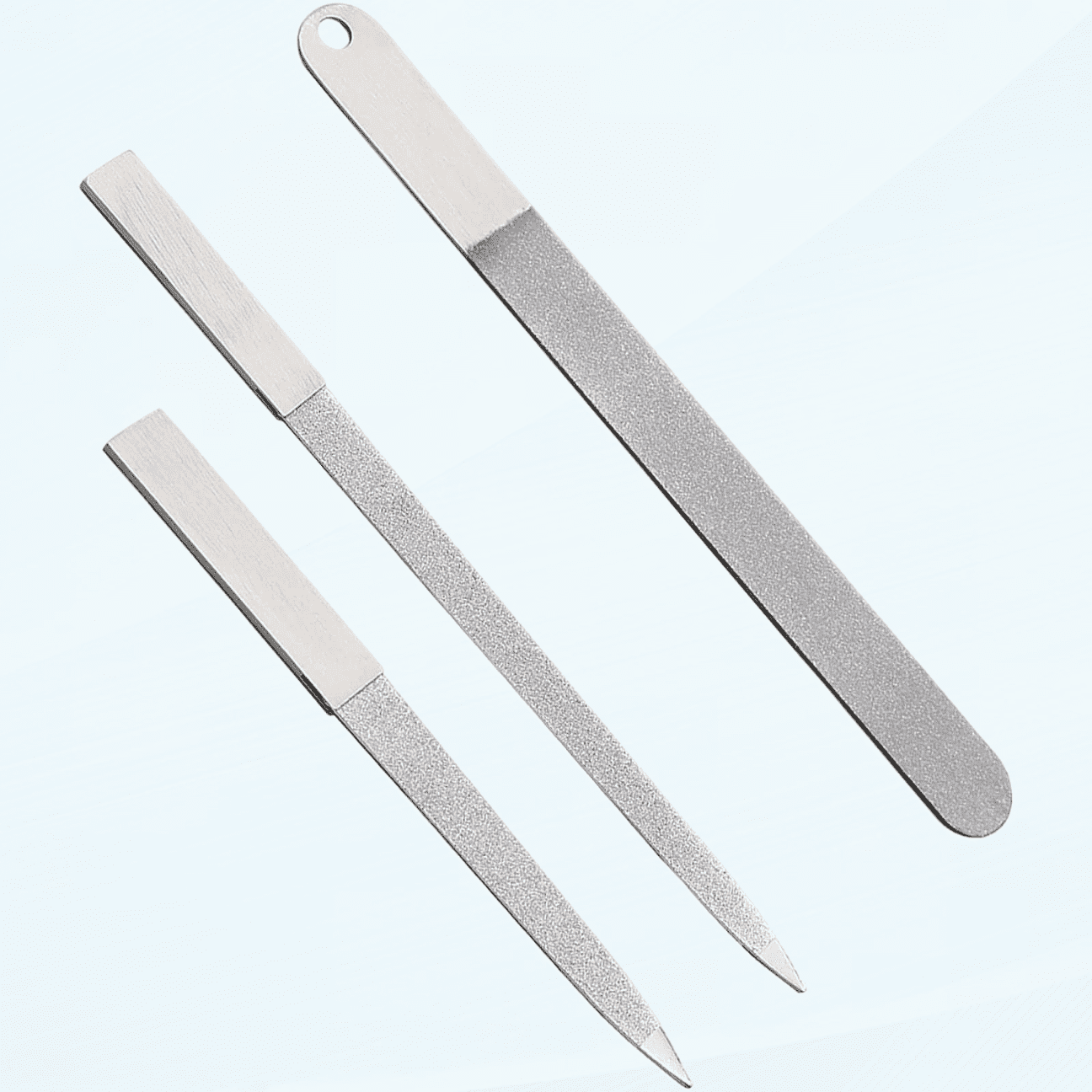 Stainless Steel Diamond Nail Files Set, Double Side Nail File, Metal ...