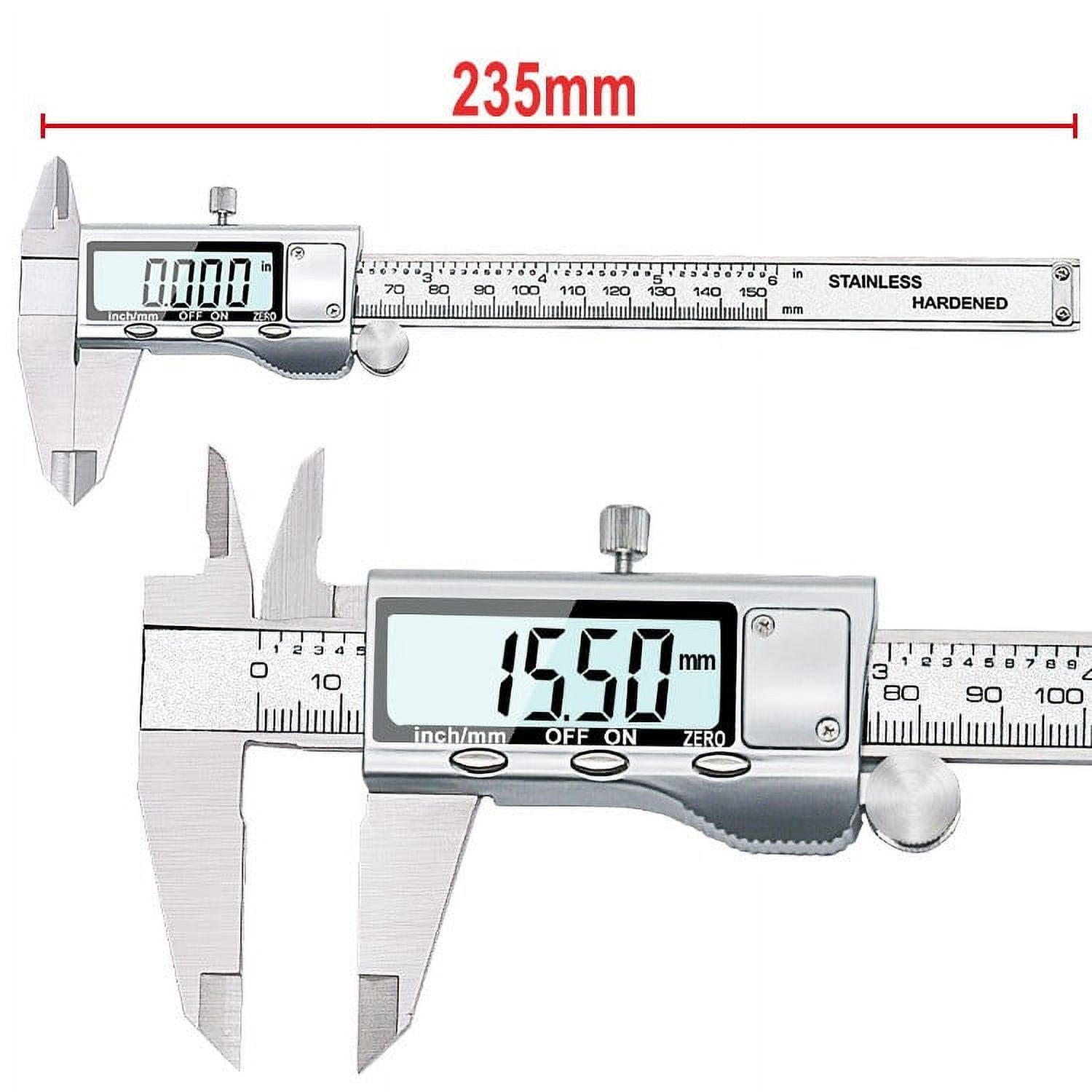 Stainless Steel Digital Vernier Calipers, High-Precision Calipers 0-150 ...