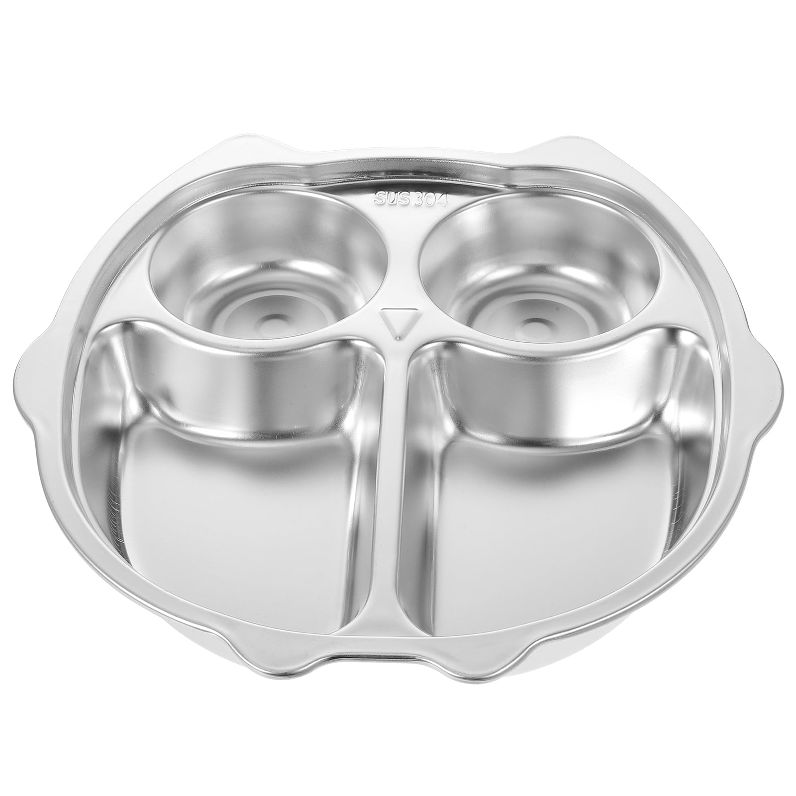 Leifggao Divided Dinner Tray Stainless Steel Lunch Container Food Plate Snack Food Portion Plate ...