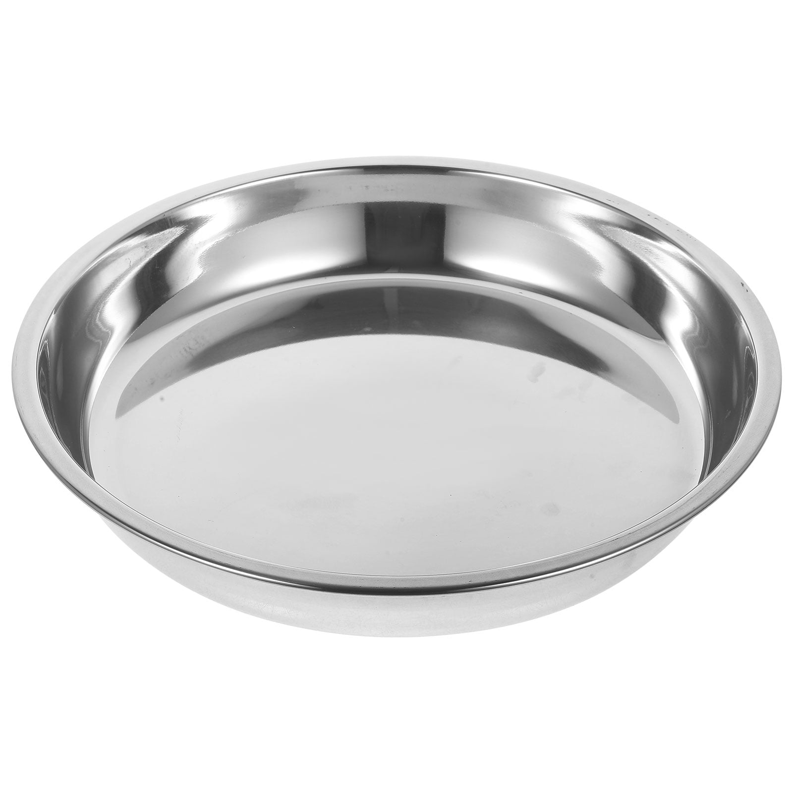 Stainless Steel Dinner Plate Large Round Plate Metal Food Plate ...