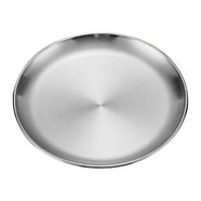 6 Pieces 7.9 Inch Stainless Steel Round Plate, Metal Camping Plates ...