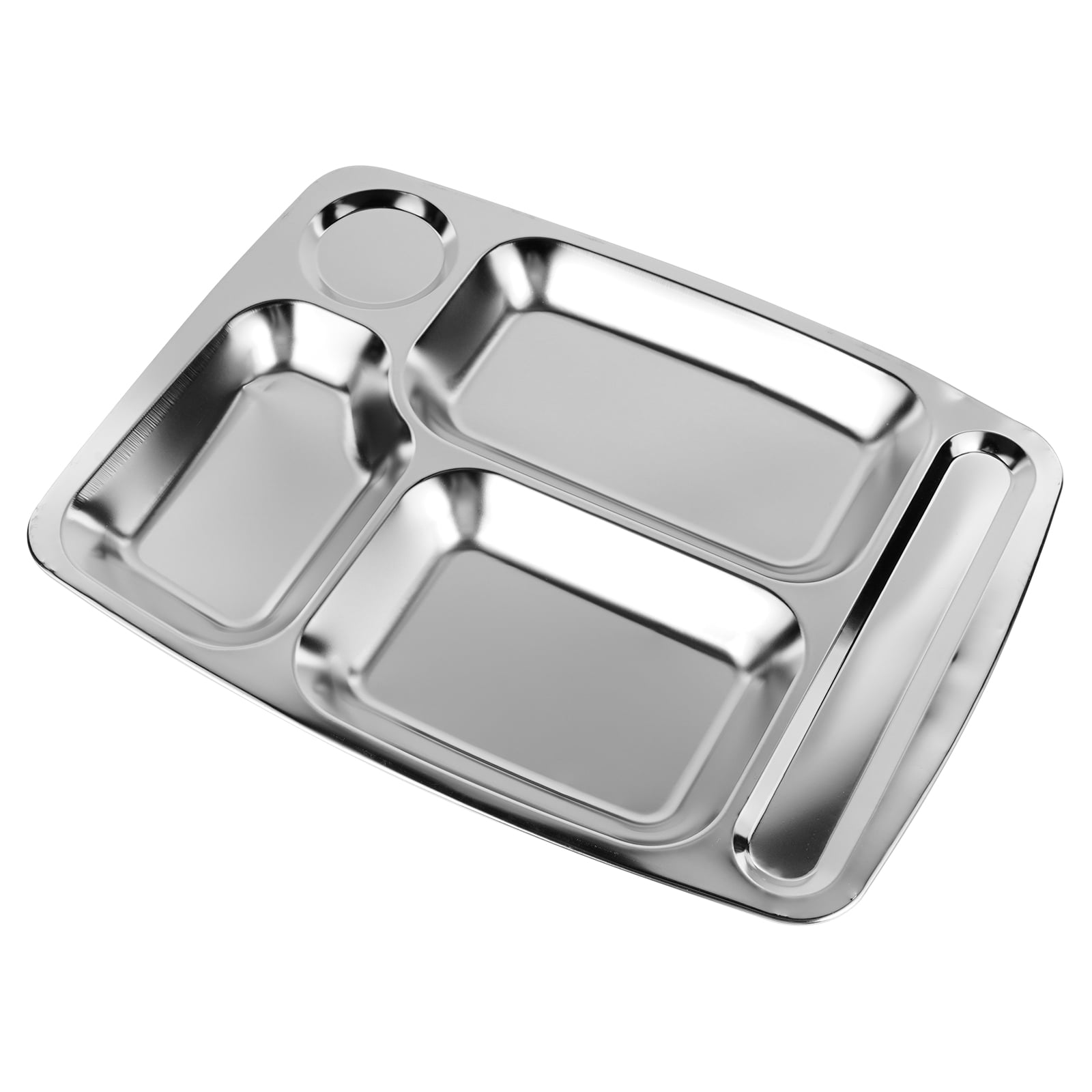 Stainless Steel Dinner Plate Tray with Lid Baby Plates Lunch ...