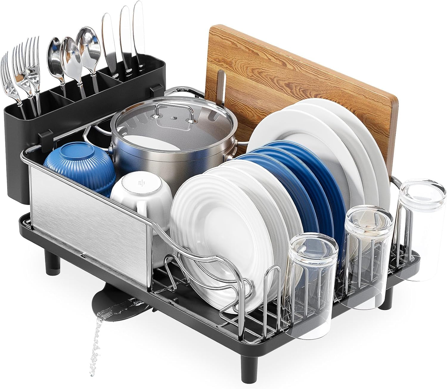 Stainless Steel Dish Drying Rack - Large Capcity 304 Grade Dish Drainer ...
