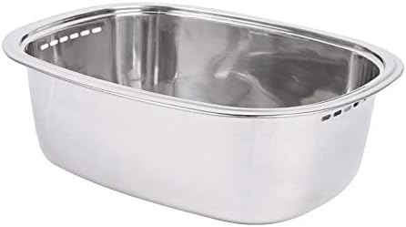 Stainless Steel Dishpan Basin Dish Washing Bowl Bucket Basket Portable ...