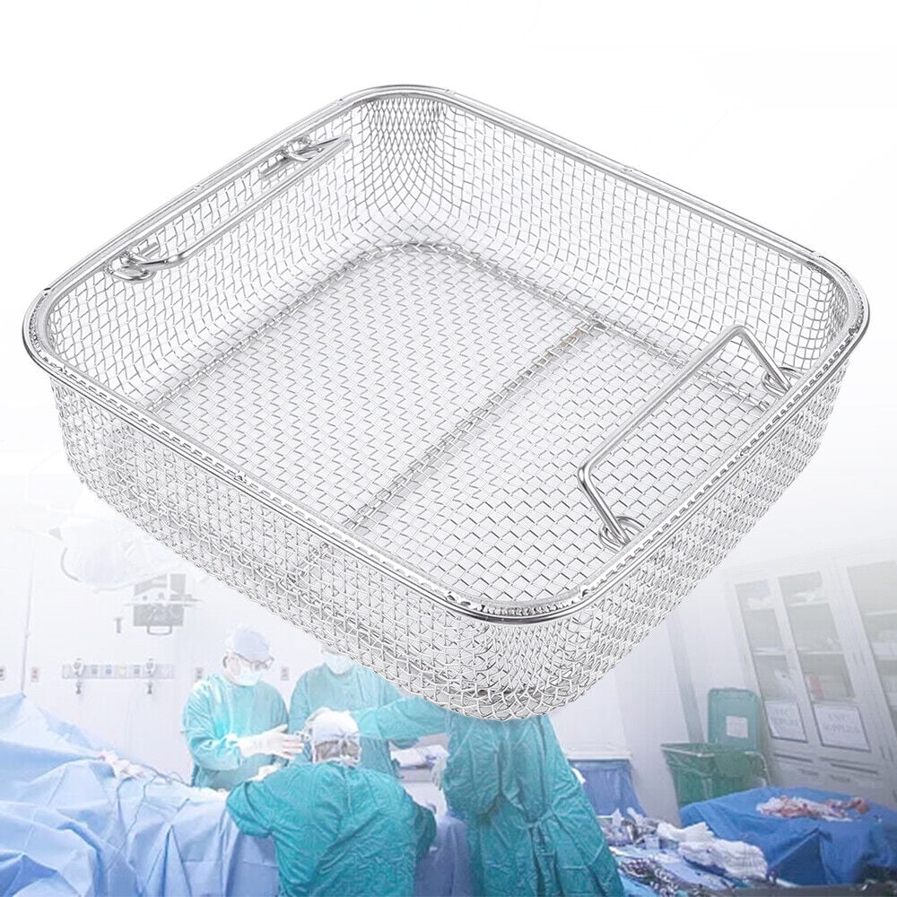 Stainless Steel Disinfection Instrument Basket Fine Mesh Cleaner Parts ...
