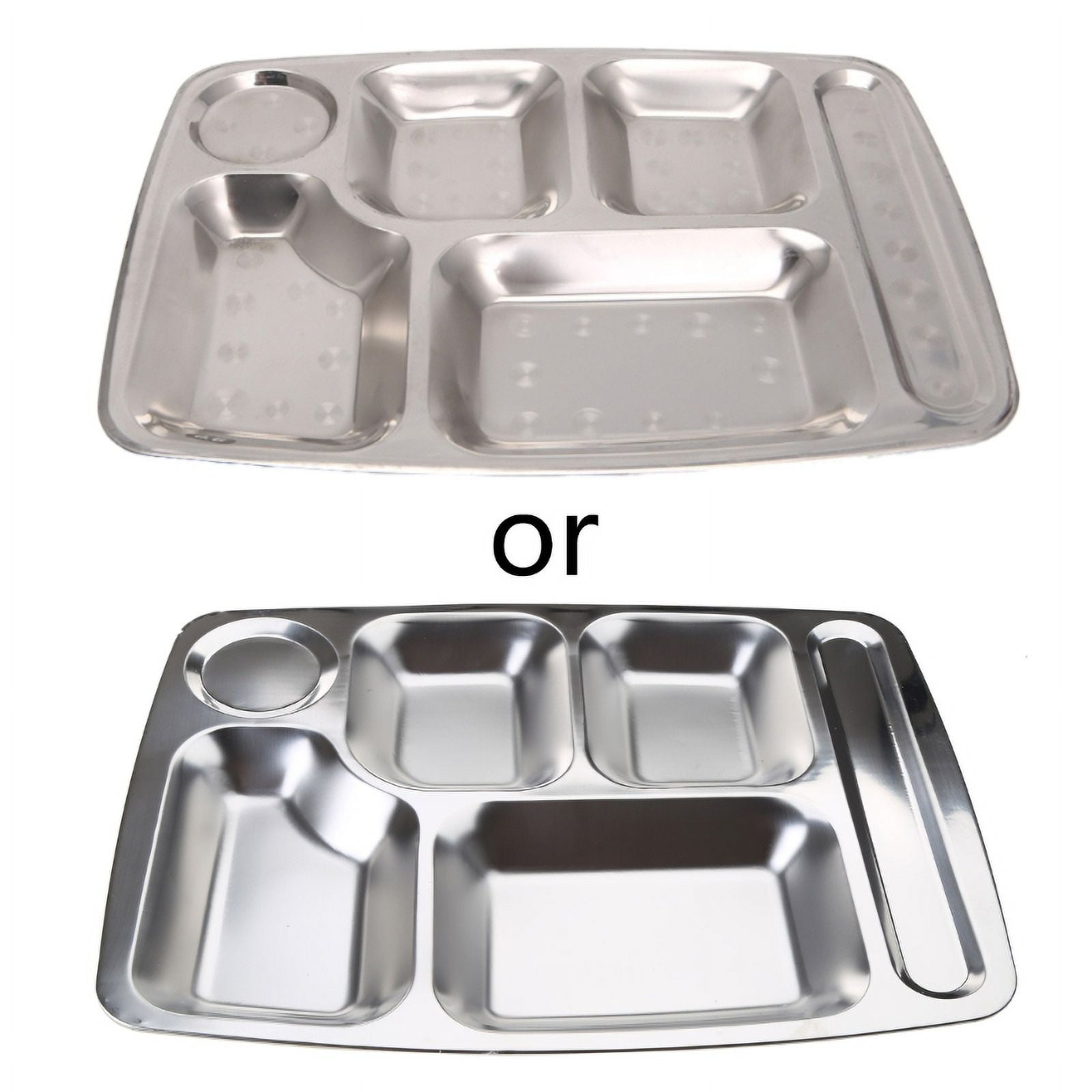 Stainless Steel Divided Lunch Tray - Leakproof Food Container, 3 ...