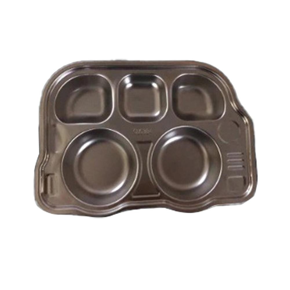 Stainless Steel Divided Plate, 3 Sections Portion Control Dinner Plate ...