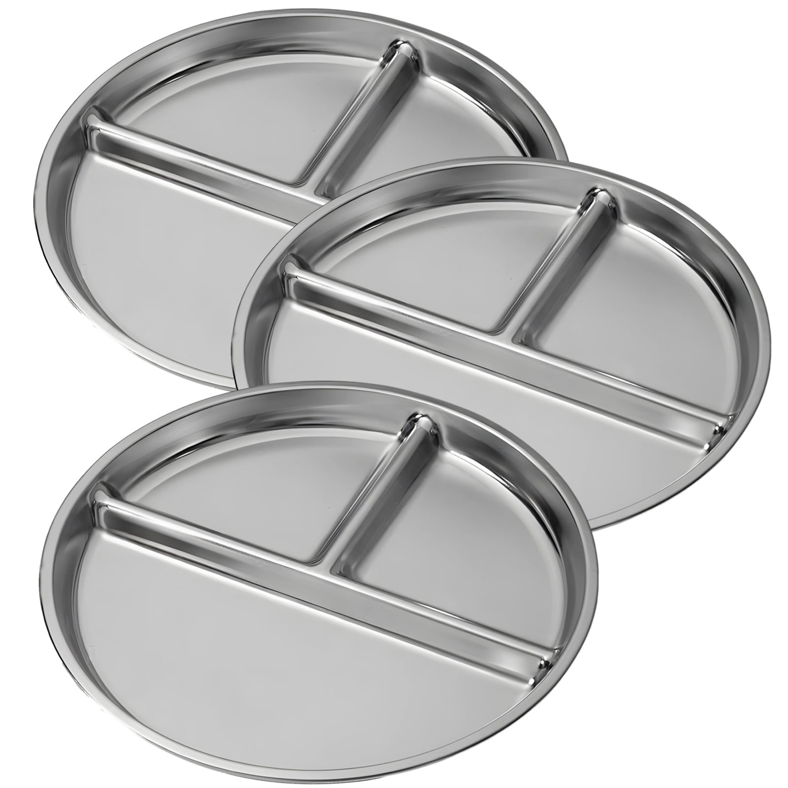 Stainless Steel Divided Plates for Youth, 4 Pcs 304 Stainless Steel ...