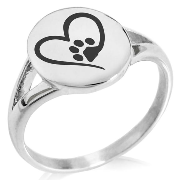 Tioneer Stainless Steel Earth Element Rune Minimalist Oval Top Polished ...