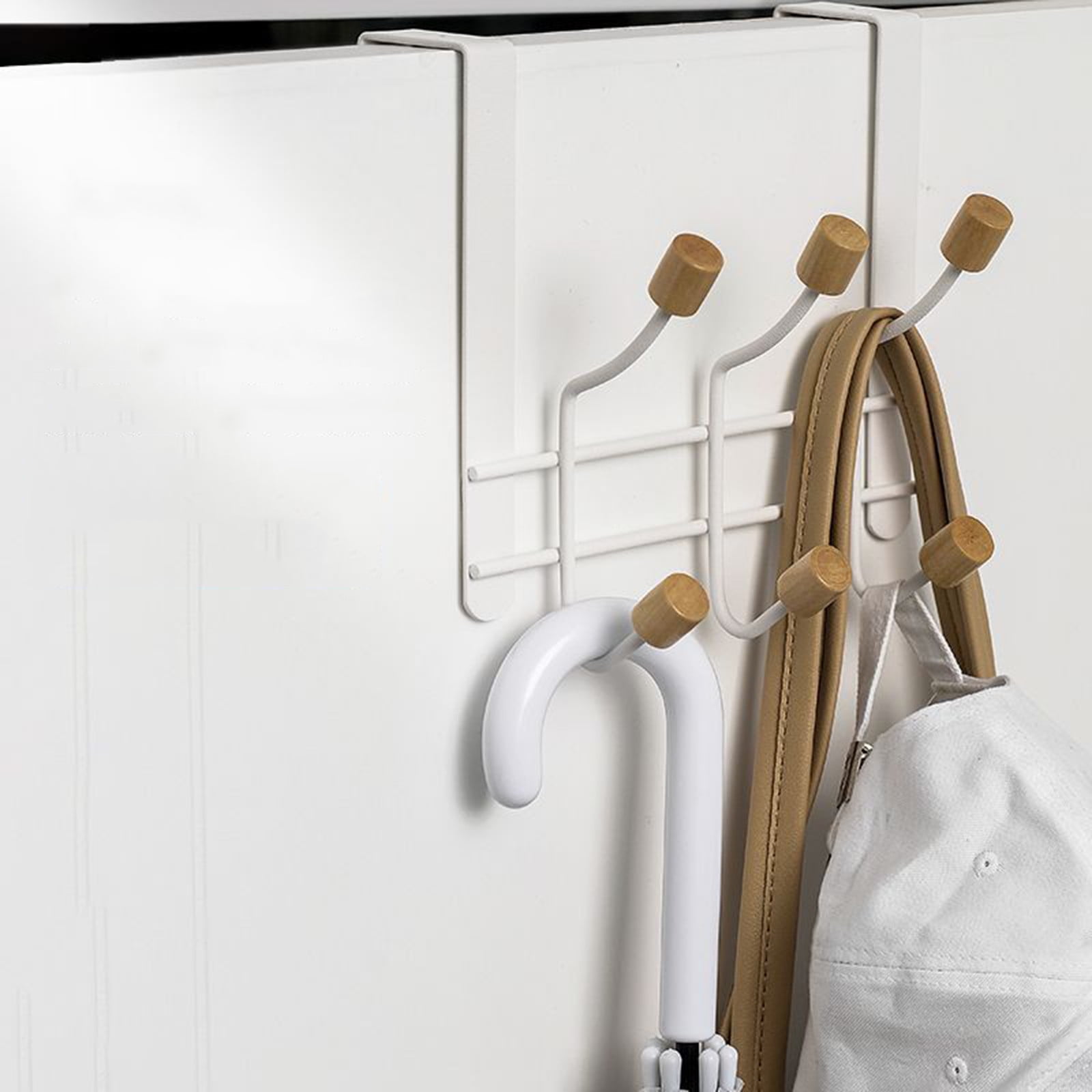 Stainless Steel Door Hook, Non Perforated Wall Mount, 6 Hooks Storage ...