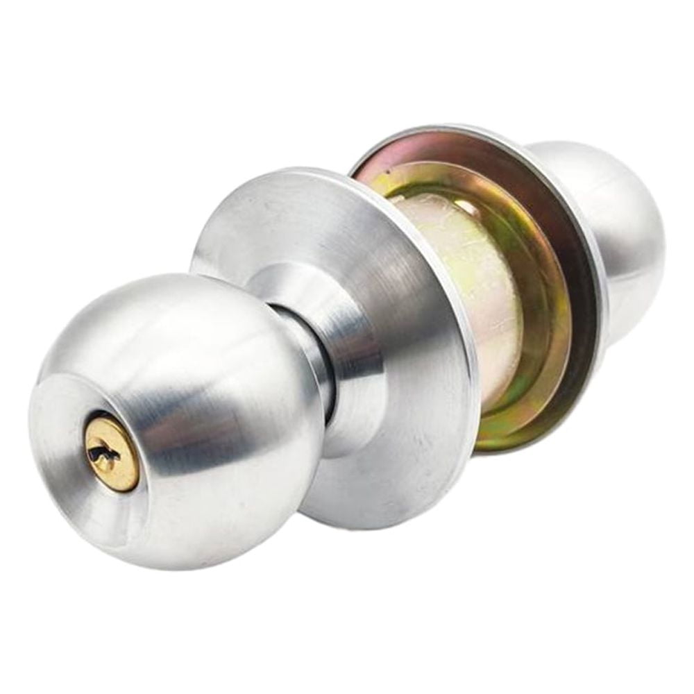 Stainless Steel Door Knob with Lock - Front Door Lock Set - Lightweight ...