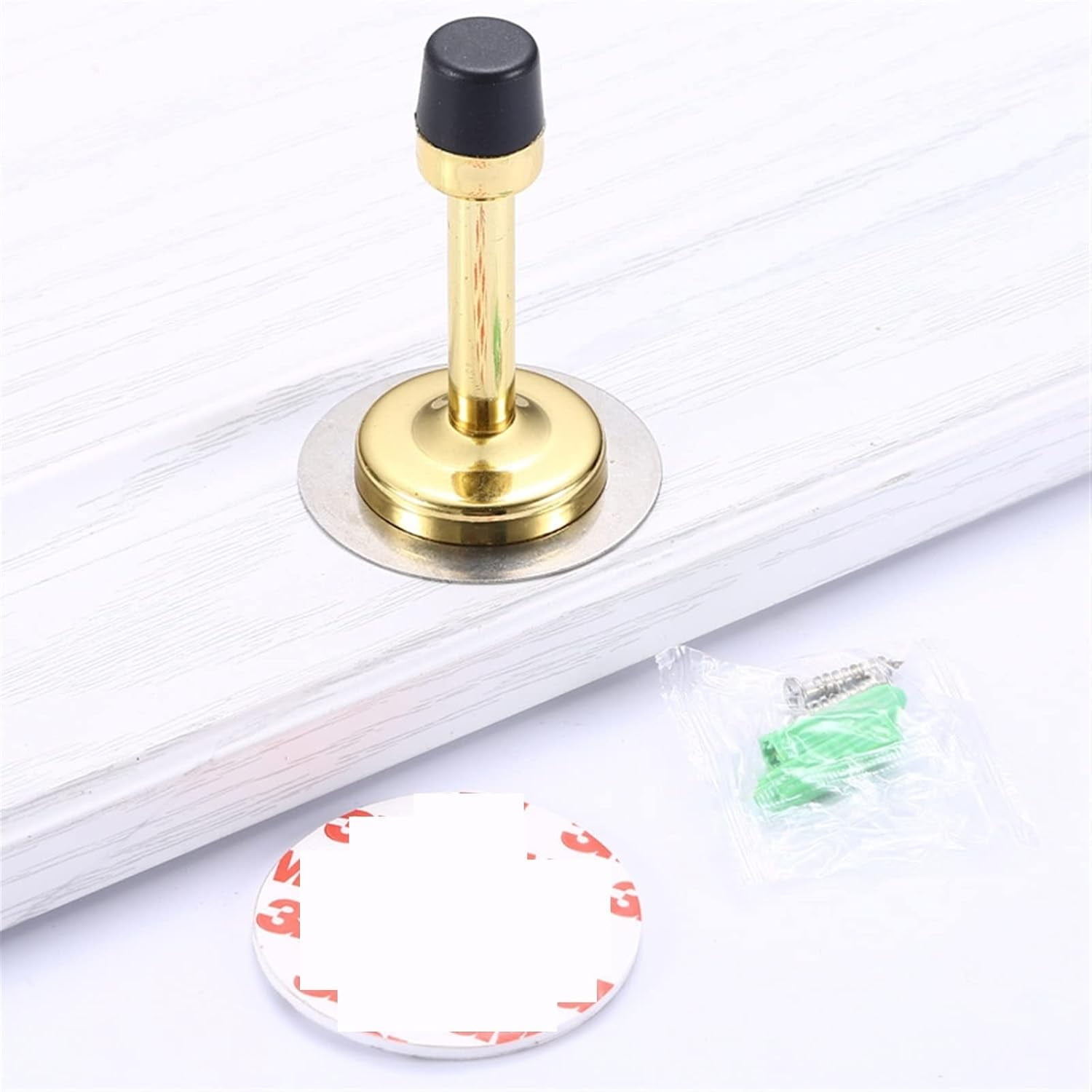 Stainless Steel Door Top Punch-Free Door Stoper Rubber Collision Door ...