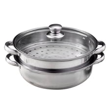 Cook N Home Double Boiler Pan, Stainless Steel, 2-Quart, with Glass Lid ...