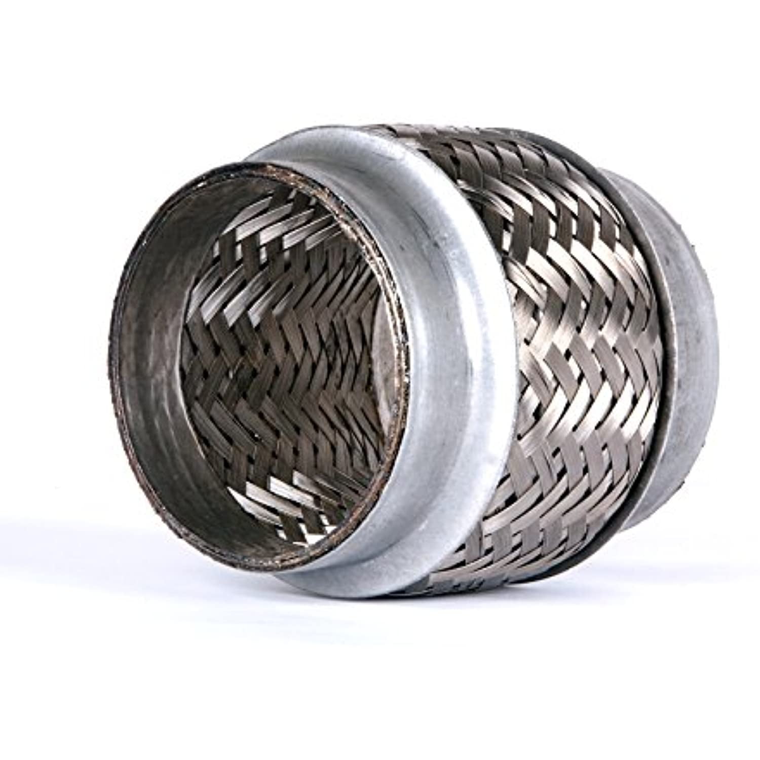Stainless Steel Double Braid Exhaust Flex Pipe 3" x 4" Long - Walmart.com