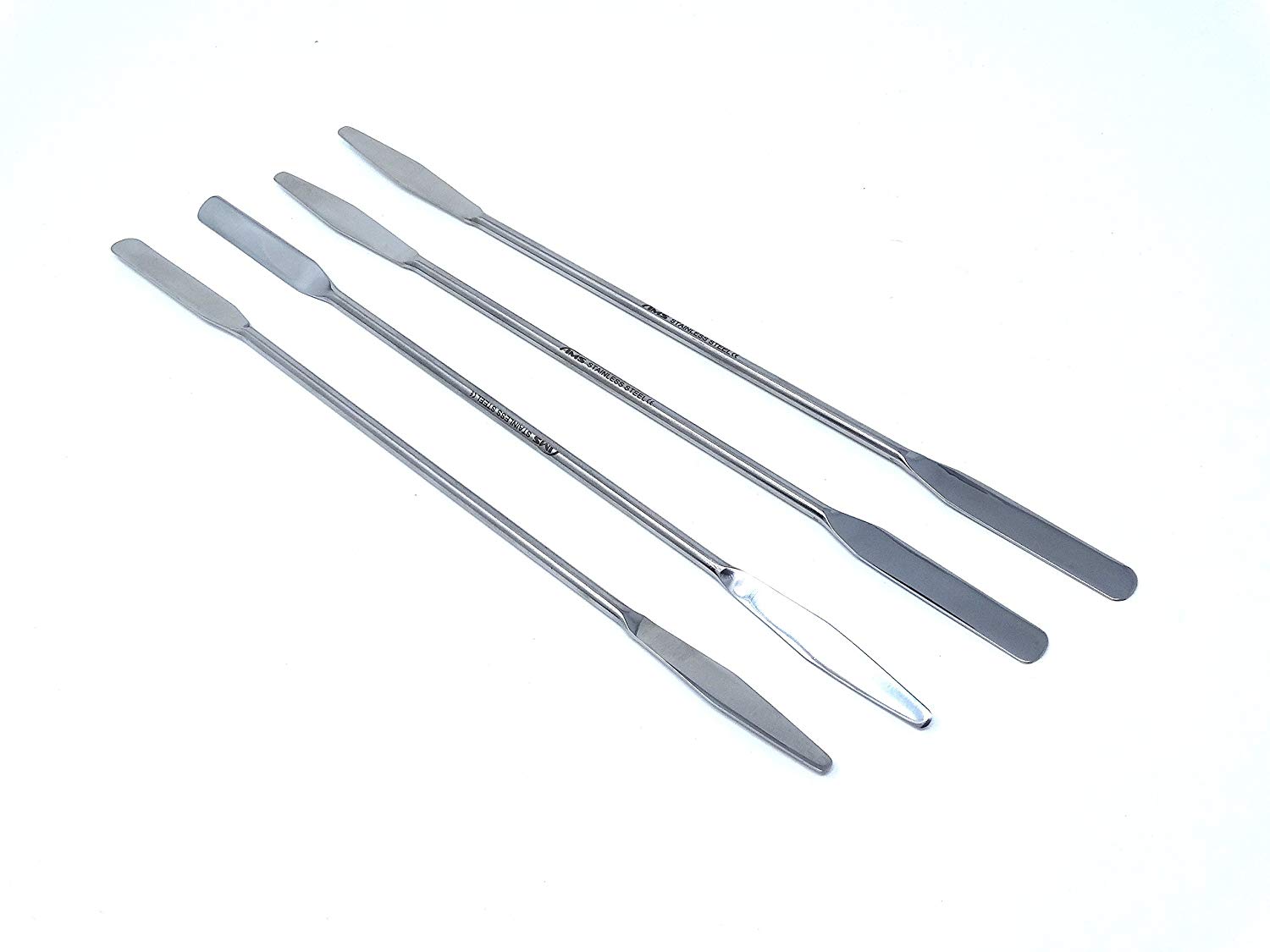 Stainless Steel Double Ended Micro Lab Spatula Sampler, Round & Tapered ...