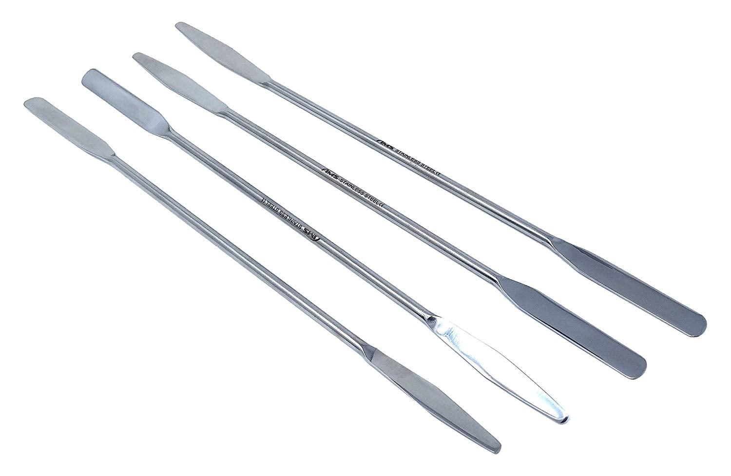 Stainless Steel Double Ended Micro Lab Spatula Sampler, Round & Tapered ...