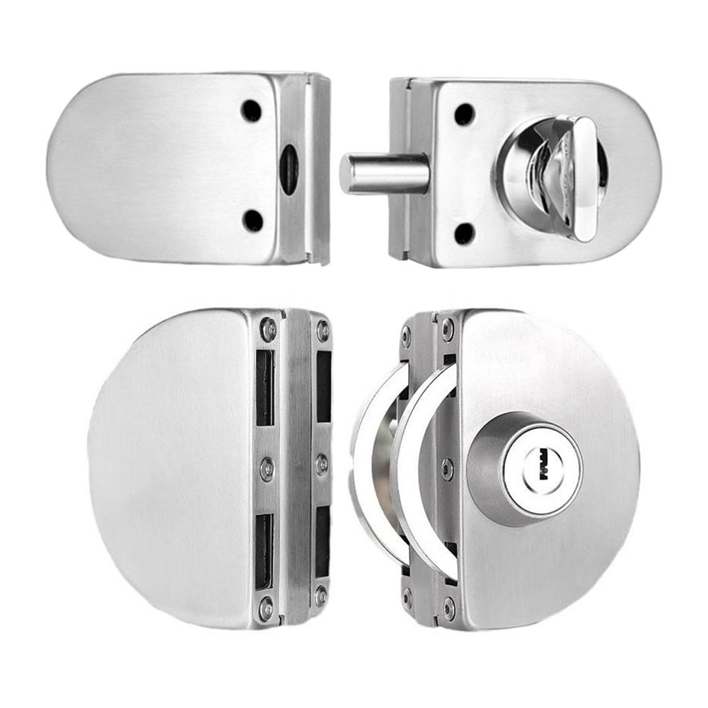 Stainless steel double glass door locks, push-pull locks double-sided ...