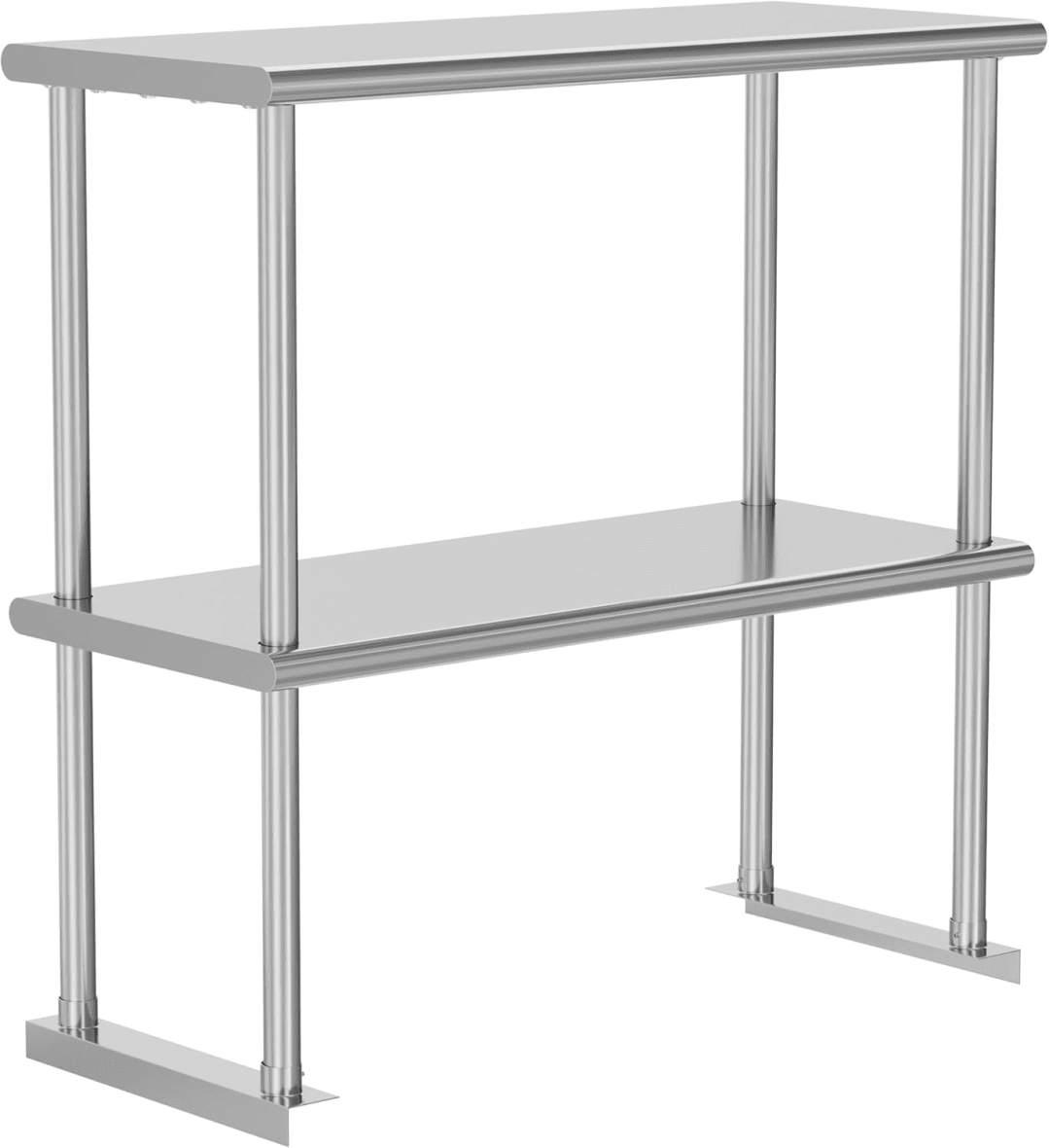 Stainless Steel Double Overshelf 330lb Capacity Work Surface & Storage ...