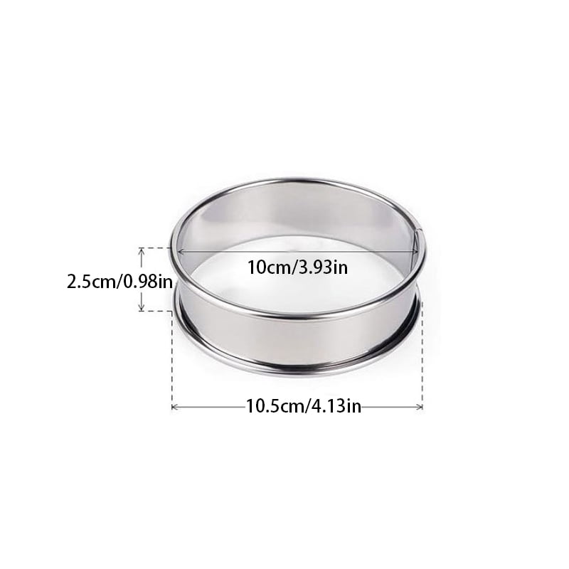 Stainless Steel Double Rolled Baking Circle Tart Ring Fruit Pie Cake ...