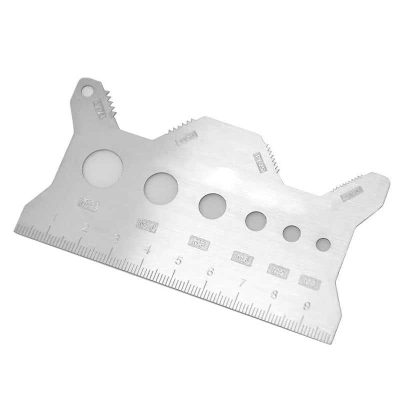 Stainless Steel Double-Sided Bolt Gauge Card, Portable Highly Precise ...