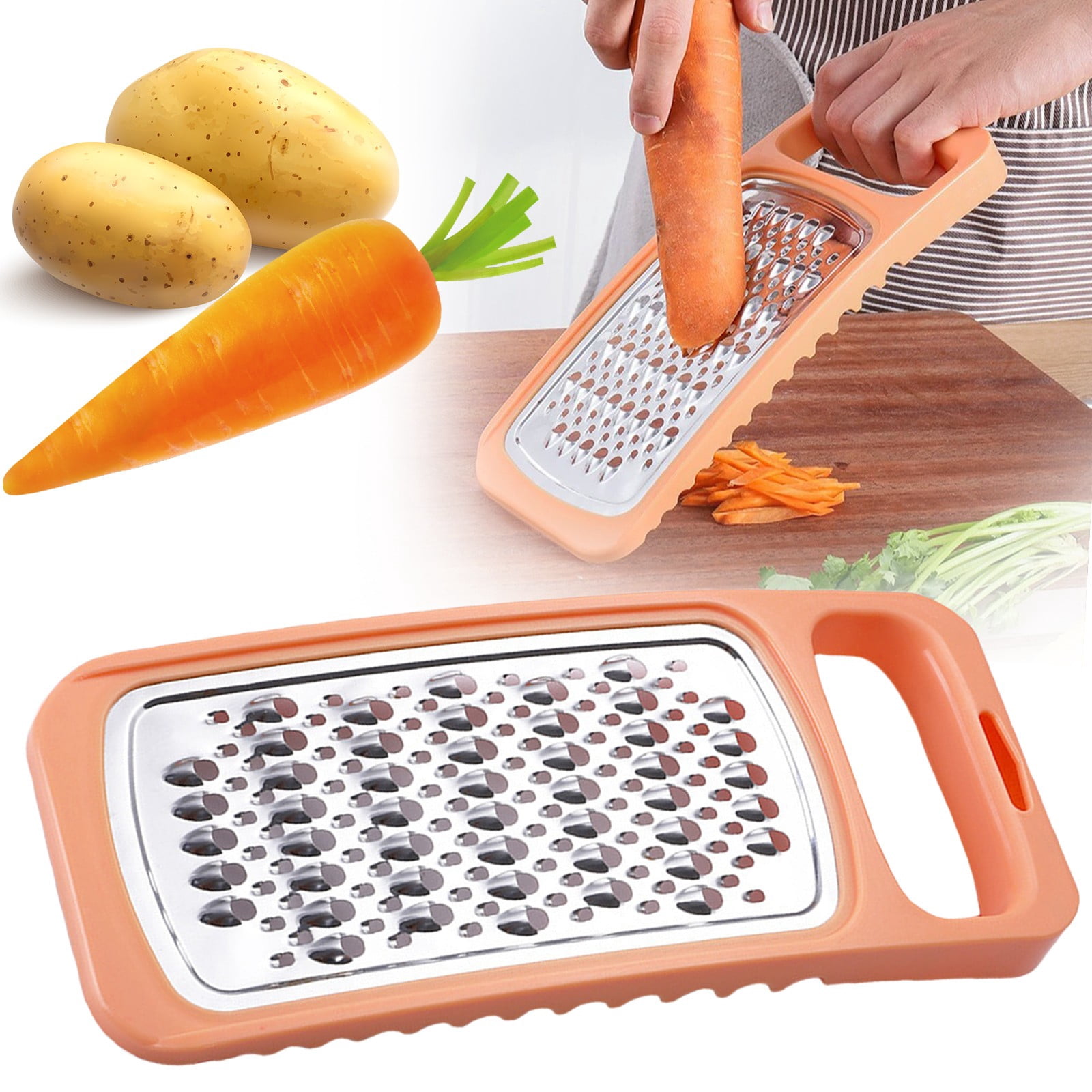Stainless Steel Double-Sided Grater,Grater for The Kitchen Hand Grater ...