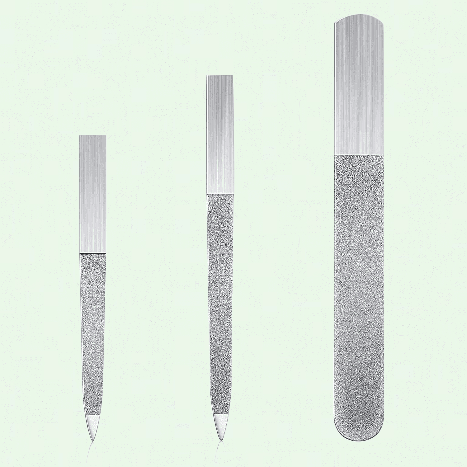 Stainless Steel Double-Sided Nail File Set, 3 Pieces, Diamond Coated ...