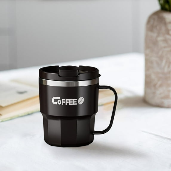 Stainless Steel Double Wall Insulated Tumbler with Handle and Straw Lid ...