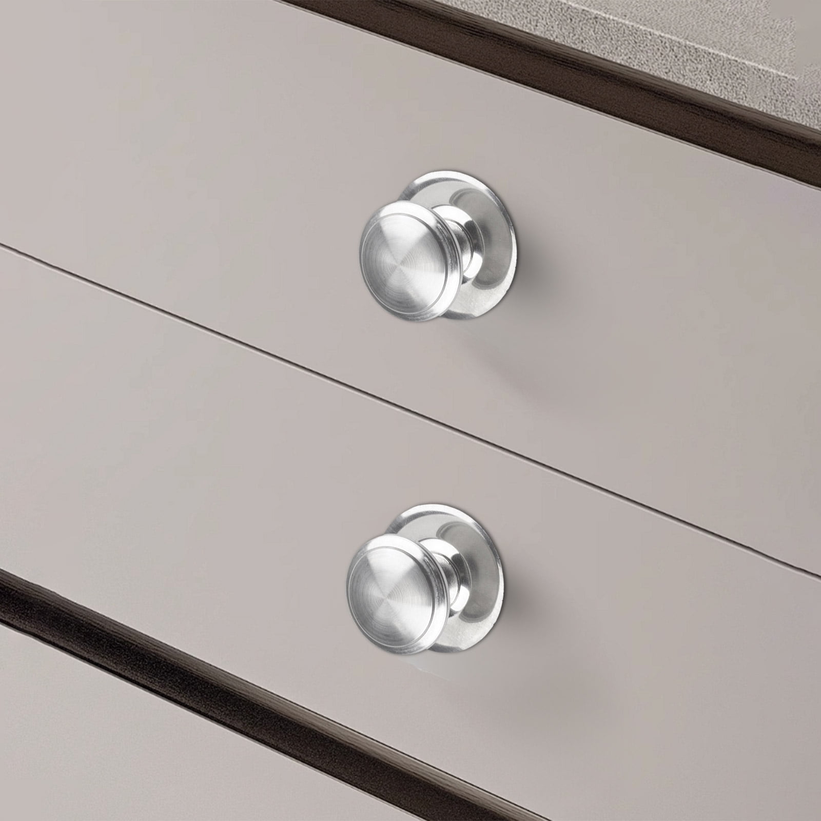 Stainless Steel Drawer Knobs,12pcs Self-Stick Instant Cabinet Handle Pulls,1.5Inch Adhesive ...