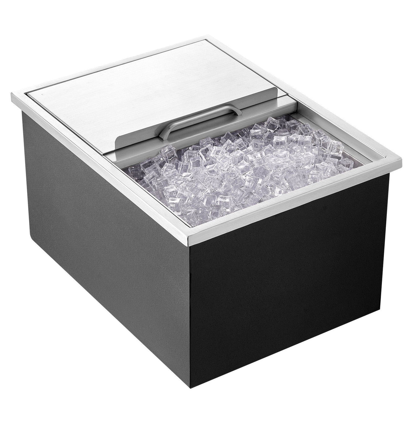 Stainless Steel Drop In Ice Chest, 40.9 qt Commercial Ice Bin, 24x18x13 ...