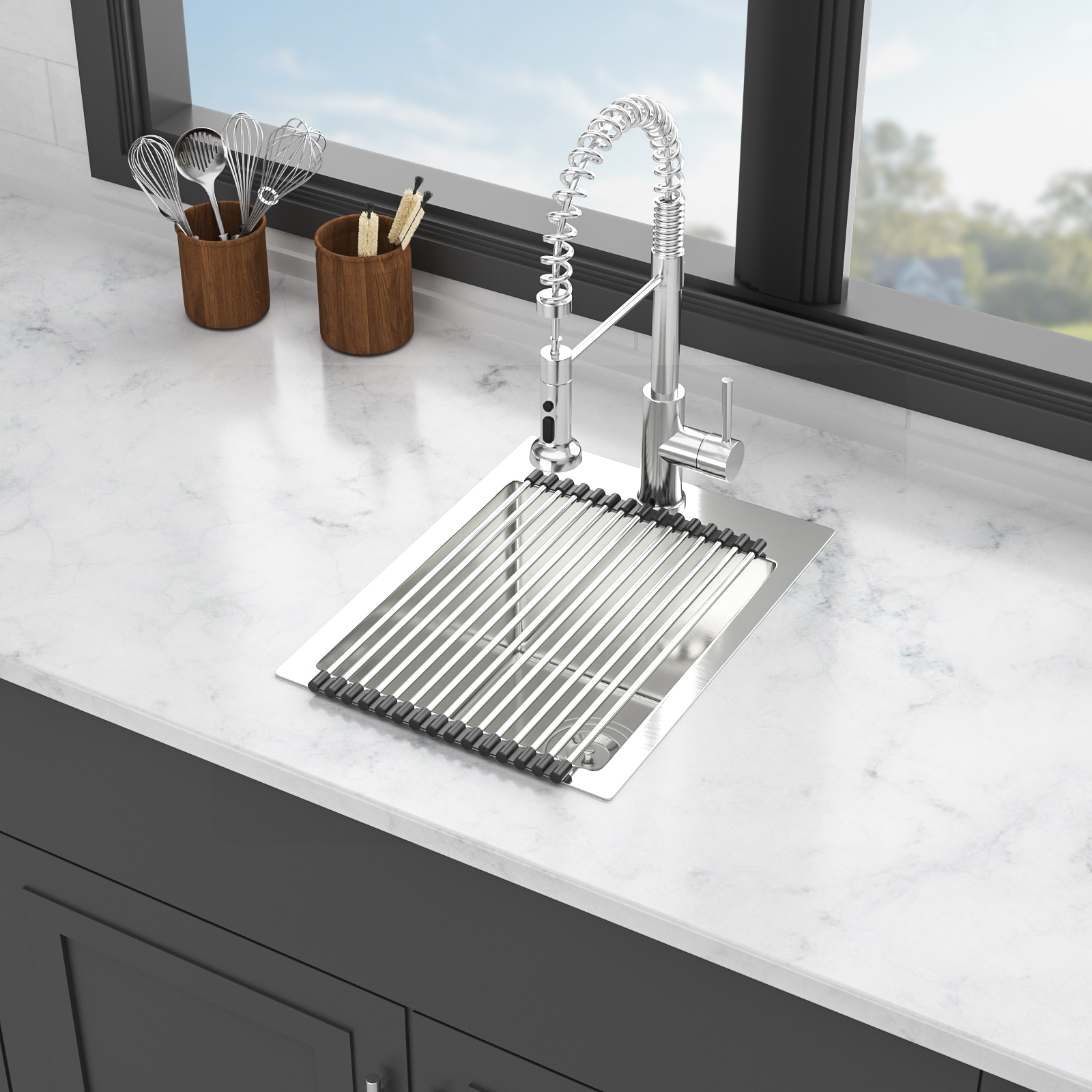 Stainless Steel Drop-In Kitchen Sink - 15 x 20 x 10 Inch Topmount Sinks ...