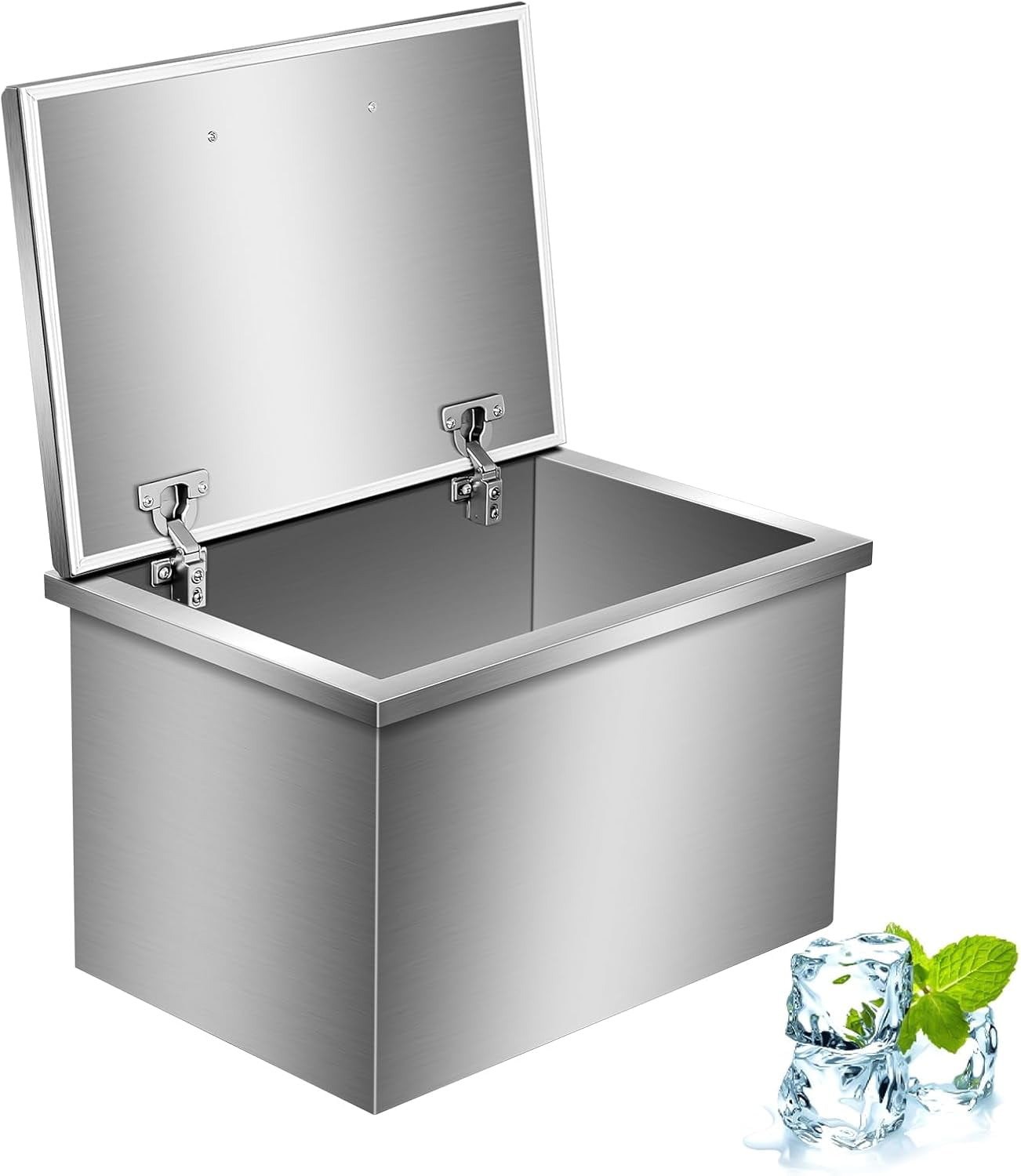 Stainless Steel Drop-in Ice Chest, 20"L X 14"W X 13"H Inch Drop-in Ice ...