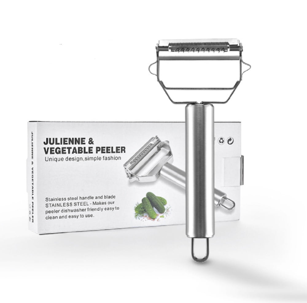 TIKA Stainless Steel Vegetable Peeler, Dual-Blade Julienne Slicer ...
