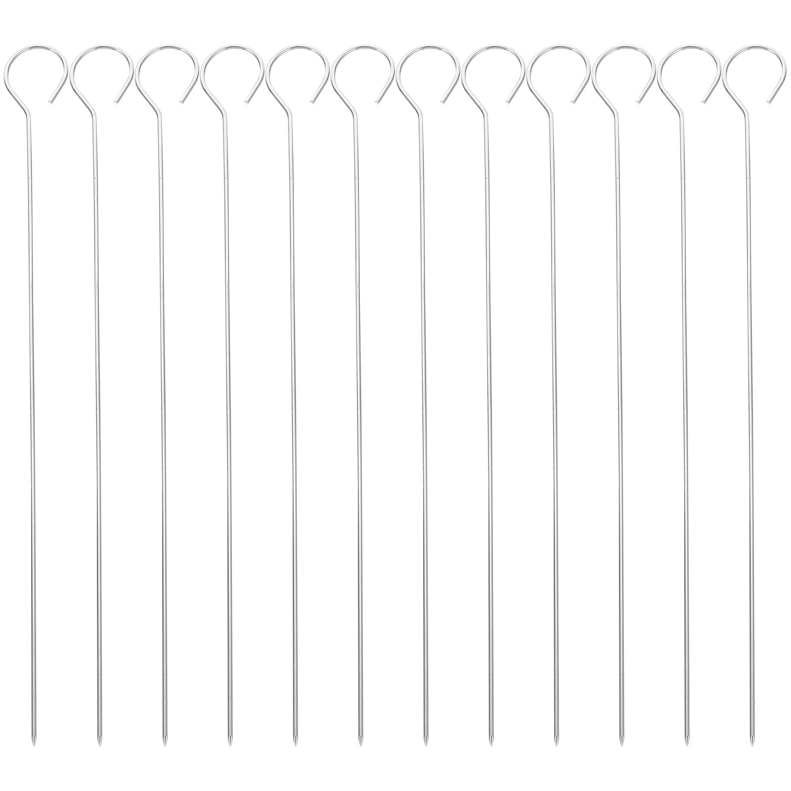 Stainless Steel Duck Tail Pin Set 25 Pcs Metal Skewers Reusable BBQ ...