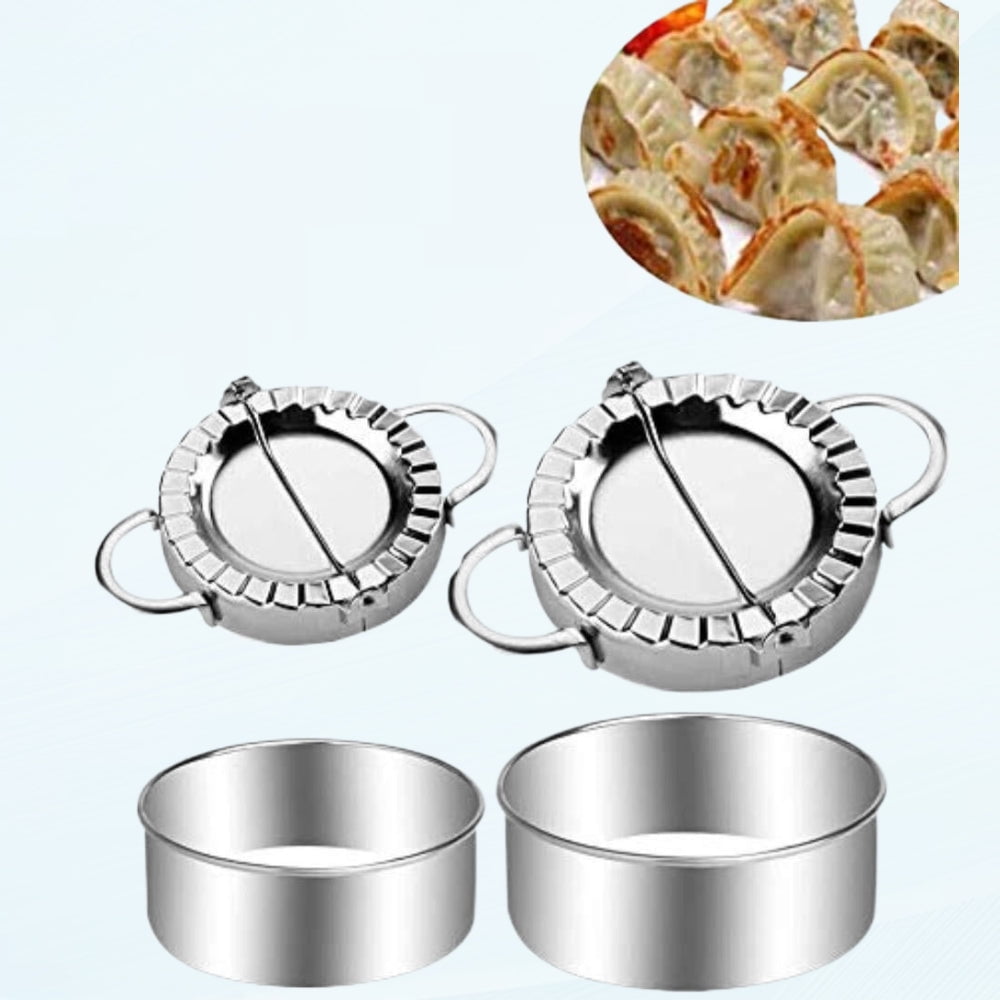 Stainless Steel Dumpling Maker 4 Pcs Small and Large Dumpling Mold ...