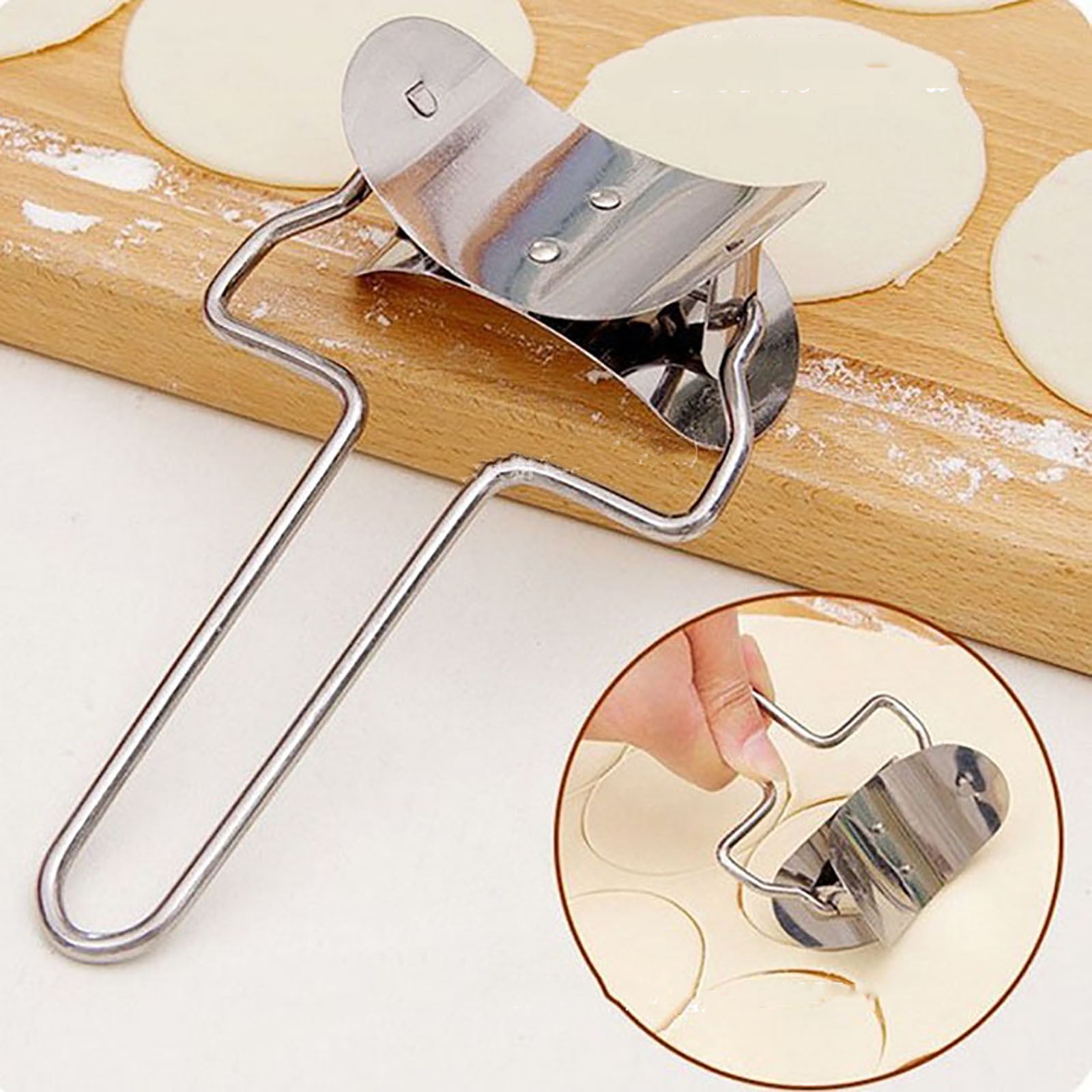 Stainless Steel Dumpling Maker | Dough Cutter with Circular Blade ...