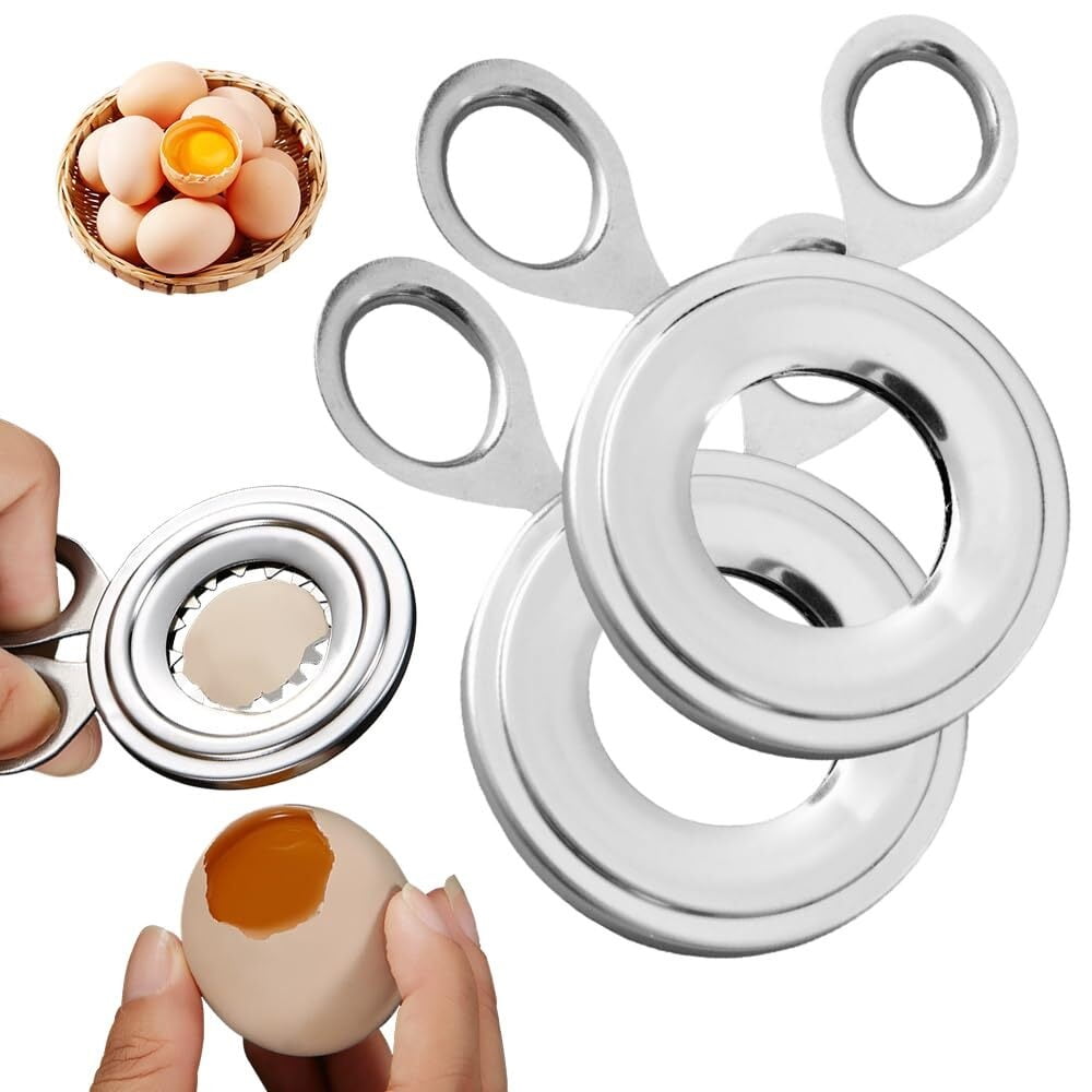 Stainless Steel Egg Topper Cutter, 2024 New Egg Shell Cutter for Boiled ...